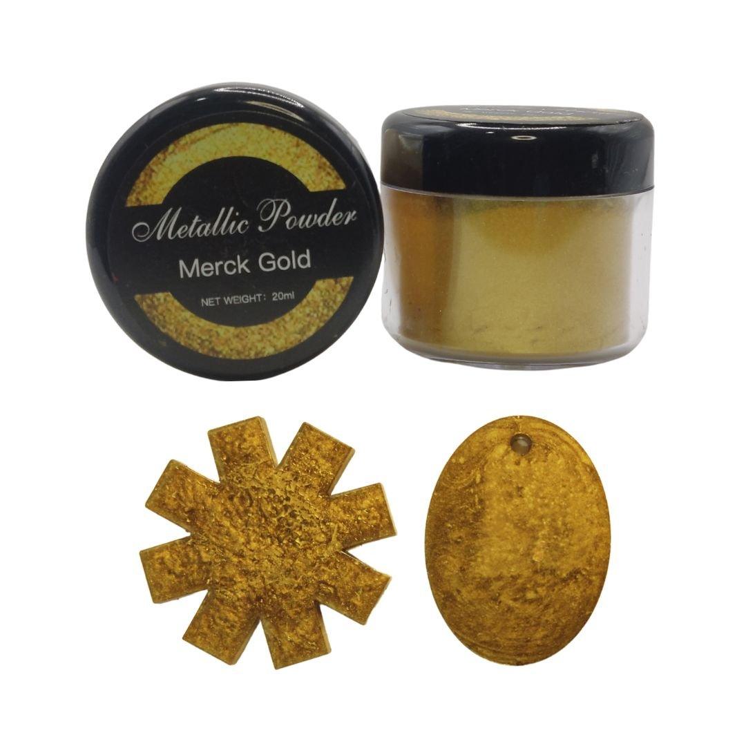 Pigmento Polvo de Mica Metálico Color Dorado Merck 20ml ...